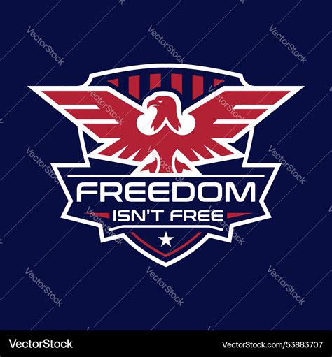 Freedom Isnt Free T Shirt Design Royalty Free Vector Image