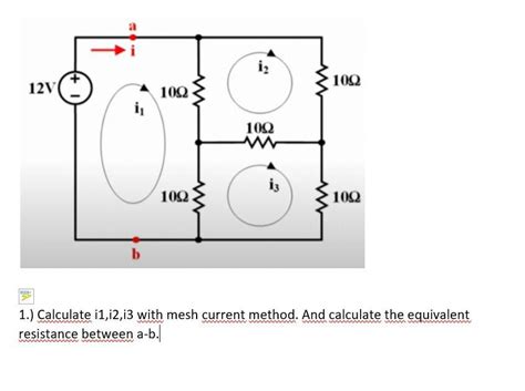 Solved Calculate I1 I2 I3 With Mesh Current Methodand