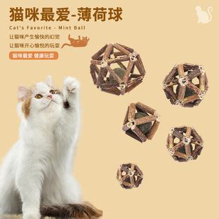 跨境猫咪薄荷玩具球耐啃咬神奇猫木天蓼玲珑球逗猫自嗨解闷磨牙棒 阿里巴巴