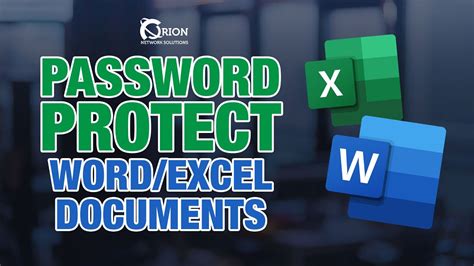 How To Password Protect Word Documents And Excel Spreadsheets YouTube