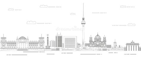Berlin cityscape vector stock vector. Illustration of horizontal - 178421259