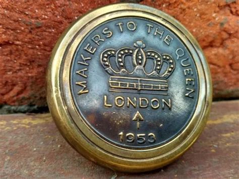 Handmade Brass As Shown Compass Maker To The Queen Navigational Pocket