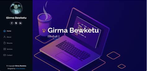 github bewketugirma react portfolio application