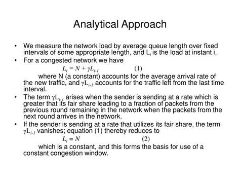 Ppt Constant Congestion Window Approach For Tcp Effect On Fairness