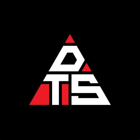 Dts Triangle Letter Logo Design With Triangle Shape Dts Triangle Logo