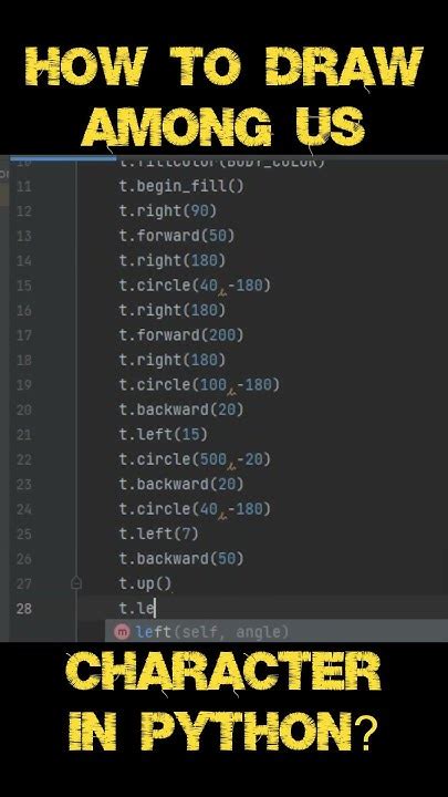 How To Draw Among Us Character In Python Shorts Python Amongus
