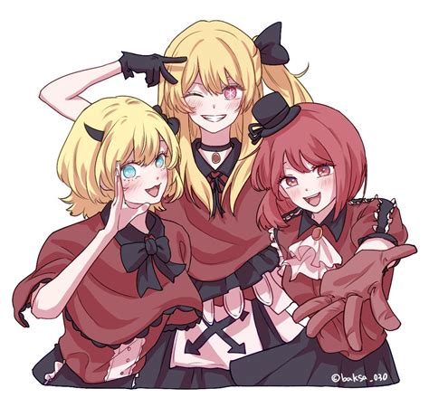 Arima Kana Hoshino Ruby And Memcho Oshi No Ko Drawn By Baksa030