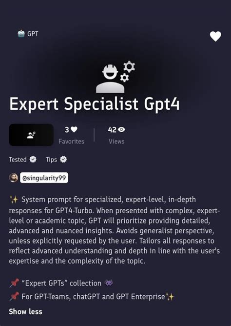 expert gpt4 turbo 👾 r aiprompt requests