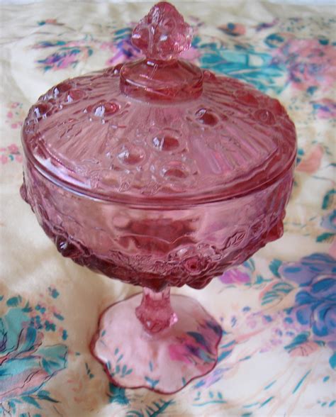 Vintage Fenton Pink Glass Compote By Iloveluci On Etsy