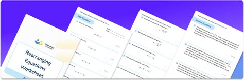 Free Rearranging Equations Worksheet
