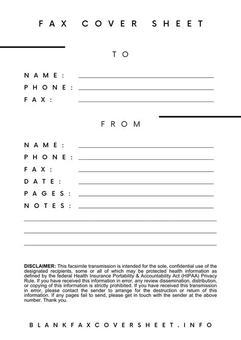 HIPAA Compliant Fax Cover Sheet Templates