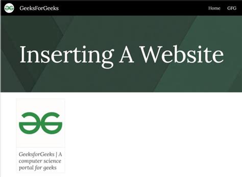 How To Insert A Website In New Google Sites GeeksforGeeks