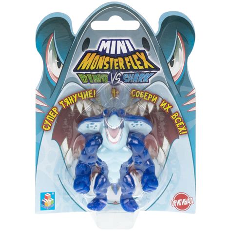 Игрушка тянучка MONSTER FLEX MINI DINO и SHARK, монстр Скат-мантарекс ...