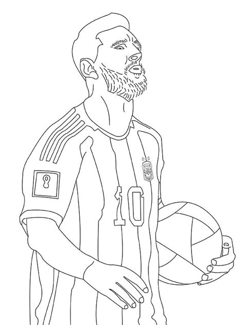 Lionel Messi Coloring Pages Free Printable Templates