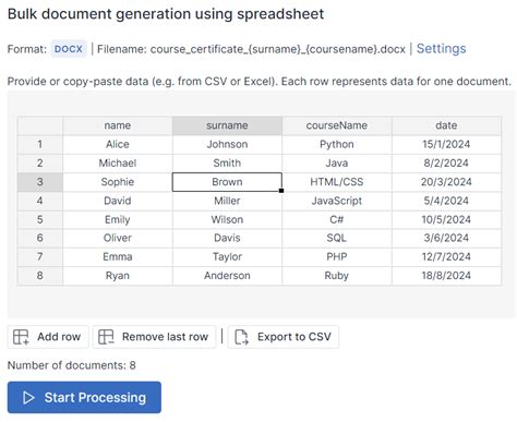 Bulk Generate Word And Pdf Documents From Spreadsheet Documents Automation Blog