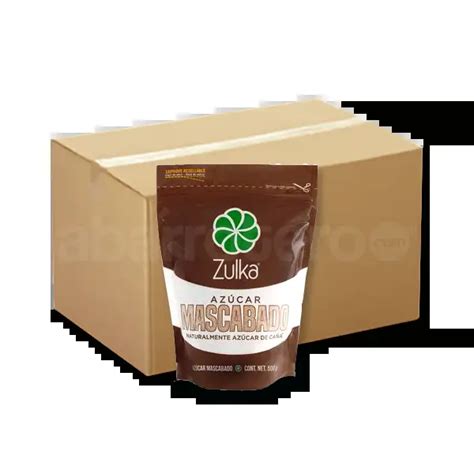 Zulka Azúcar Mascabado 500 G Caja Con 20 Piezas