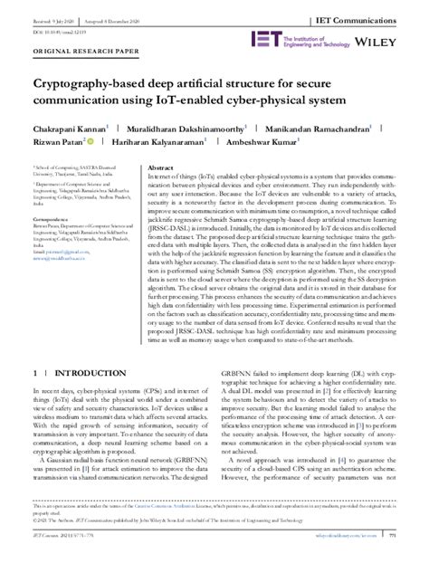 pdf cryptography‐based deep artificial structure for secure