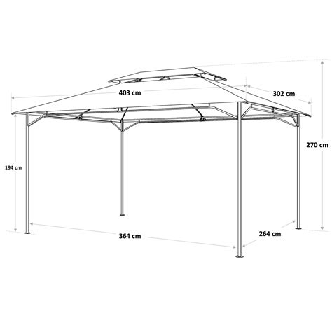 Gazebo acero Oxis 300x400, visón – Naterial Uruguay