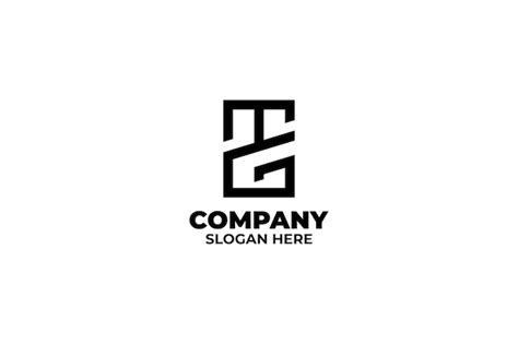 Ilustração Em Vetor De Design De Logotipo Tg De Letra Plana Vetor Premium