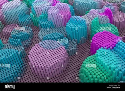 Colorful 3d Rendering Block Geometric Structure Shape Composition For Web Page Wallpaper