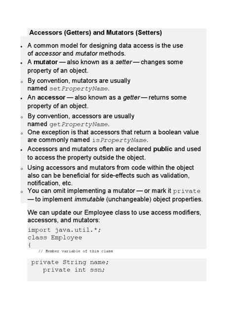 Accessor Mutator Pdf