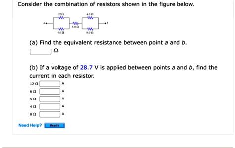 Solved Consider The Combination Of Resistors Shown In The Figure Below