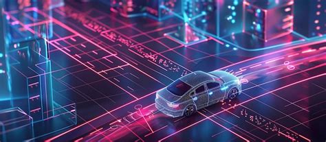 Premium Photo Smart Car In Autonomous Mode On City Roads Featuring