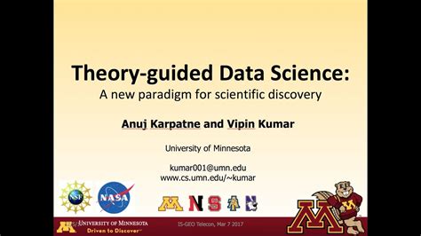 Theory Guided Data Science A New Paradigm For Scientific Discovery Youtube