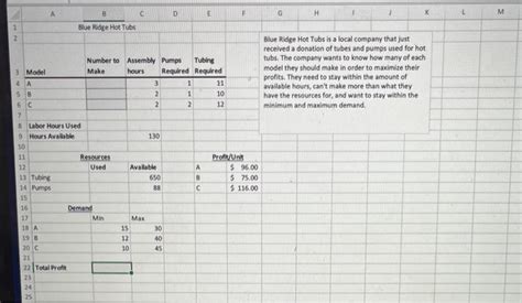 Solved I Need To Complete This Using The Solver Tool On
