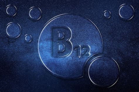 Símbolo De Saúde Da Vitamina B12 Conceito De Vitamina Cianocobalamina