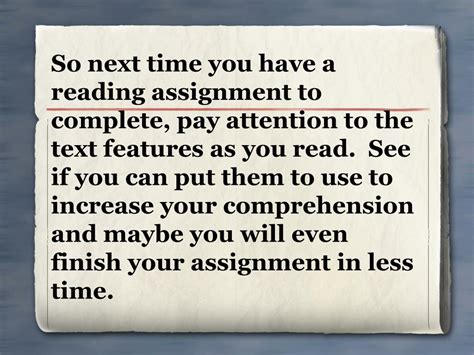 PPT TEXT FEATURES PowerPoint Presentation Free Download ID