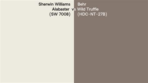 Sherwin Williams Alabaster Sw 7008 Vs Behr Wild Truffle Hdc Nt 27b