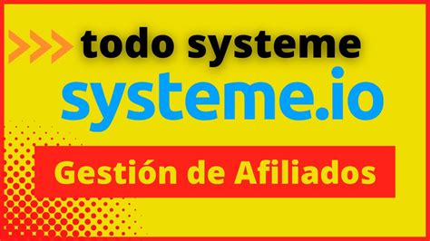 Tu Propio Programa De Afiliados Todo Systeme Youtube