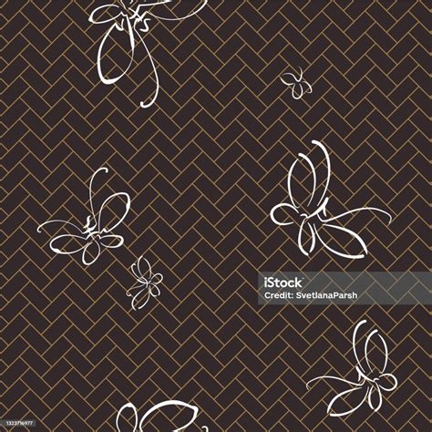 대각선 타일과 양식에 일치시키는 나비가있는 매끄러운 패턴 겹치는 패턴입니다 일본식 스와츠가 포함되어 있습니다 0명에 대한 스톡 벡터 아트 및 기타 이미지 Istock