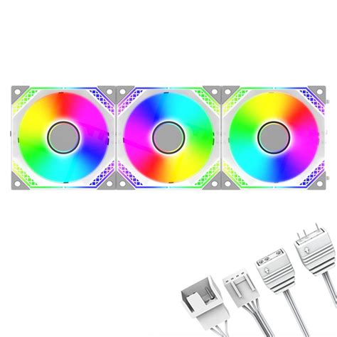 Husxh 120mm Chassis Radiator Low Noise 5V 3Pin ARGB 4Pin PWM
