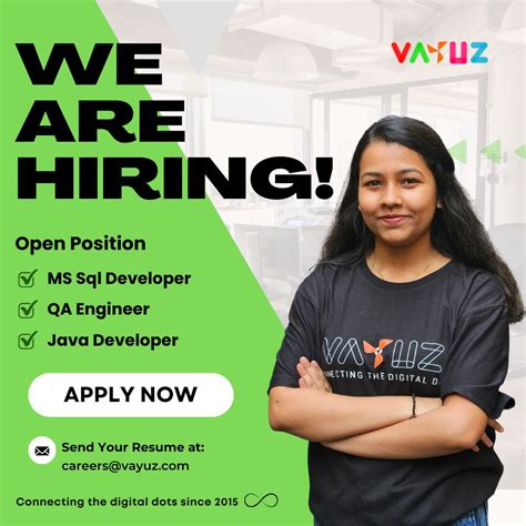 vayuz technologies on linkedin hiring hiringnow hiringalert