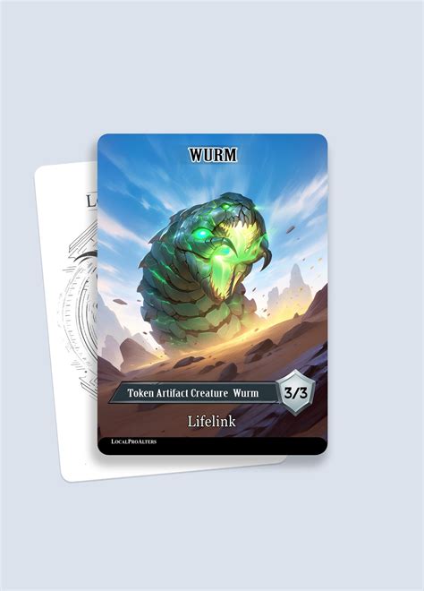 Wurm Token For Wurmcoil Engine 1 Magic Custom Tokens For Mtg Etsy