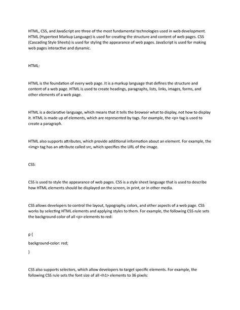 Html Html Html Css And Javascript Are Three Of The Most