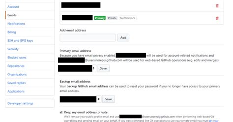 GitHubへのpush時に Your push would publish a private email address エラー