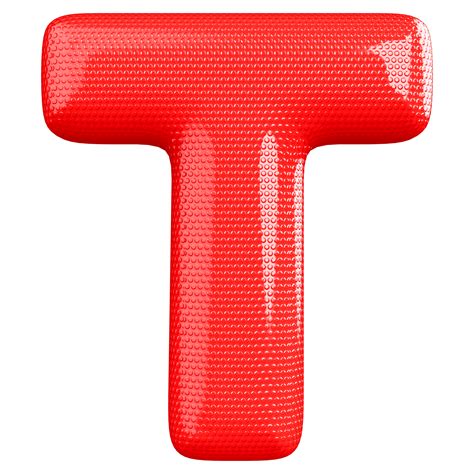 Red T Font 3d Render 46301744 Png