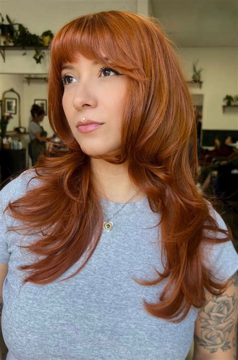 50 Trendsetting Short Layer Cuts On Long Hair Spicy Auburn Layers