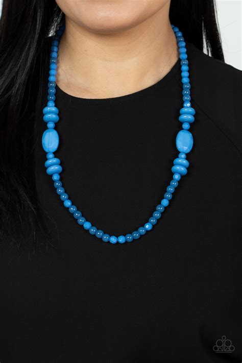 Tropical Tourist Blue Paparazzi Necklace Jewelryblingthing