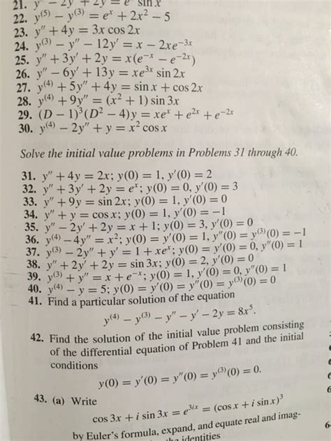 Solved Differential Equation Problem 25 Nonhomogeneous