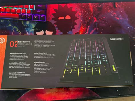 Cyberpowerpc Nohi 02 Rgb Usb Wired Gaming Keyboard Kb 161 104 For Sale