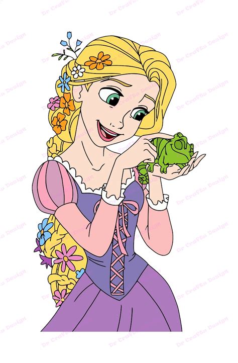 Rapunzel With Pascal Tangled Svg 3 Svg Dxf Cricut Etsy