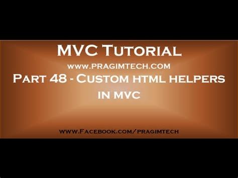Part Custom Html Helpers In Mvc YouTube