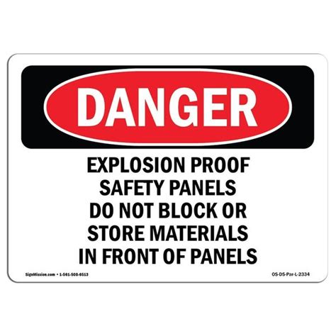Signmission Safety Sign Osha Danger 35 Height Explosion Proof