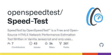 Speed Test Hosted Html At Main · Openspeedtest Speed Test · Github