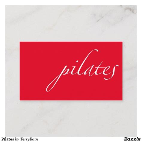 Pilates Business Card Zazzle Cards Business Cards Printing Double