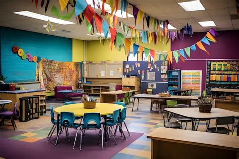 Premium Ai Image School Concept Classroom Design